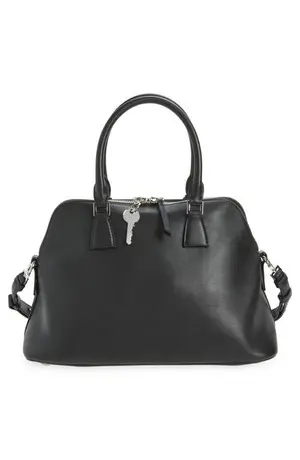 MAISON MARGIELA Medium 5ac Soft Leather & Canvas Top Handle Bag