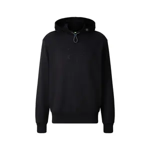 Bogner Kristan Cotton Hoodie With Velour Accents - Black