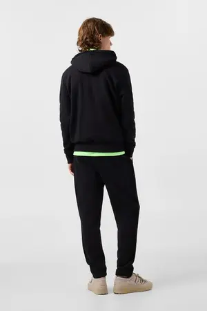 Bogner Kristan Cotton Hoodie With Velour Accents - Black