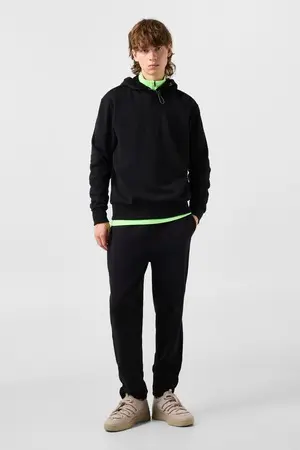 Bogner Kristan Cotton Hoodie With Velour Accents - Black