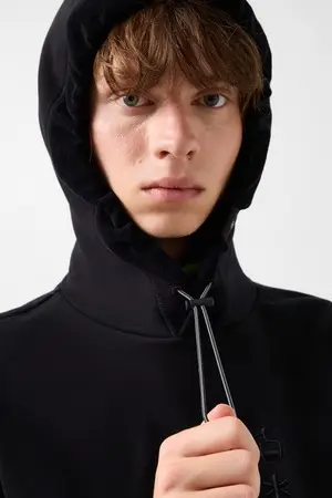Bogner Kristan Cotton Hoodie With Velour Accents - Black