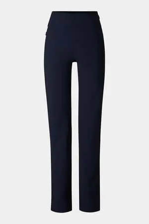 Bogner Slim Fit High-waisted Functional Pants With Side Zipper - Navy