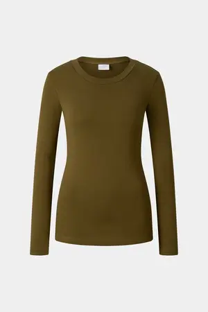 Bogner Nikini Cotton Long-sleeve Shirt - Olive
