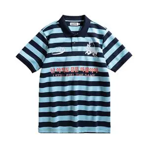 ANTI SOCIAL SOCIAL CLUB Devilish Polo Stripe - Blue