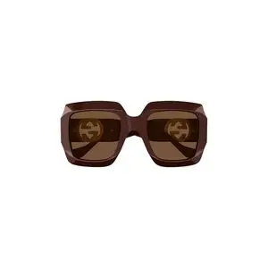 Gucci Square Sunglasses - Brown