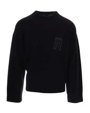 REPRESENT Oversized Logo Knit Sweater - Black
