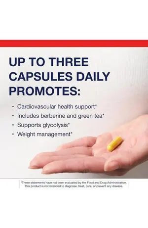 METAGENICS Berberine Gt Supplement 500 Mg Heart Health Support Capsules 60 Capsules
