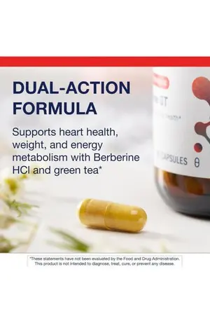 METAGENICS Berberine Gt Supplement 500 Mg Heart Health Support Capsules 60 Capsules