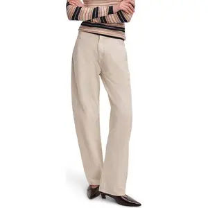 Rag & Bone Vito Barrel Leg Canvas Pants - Ecru
