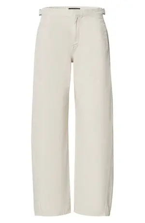 Rag & Bone Vito Barrel Leg Canvas Pants - Ecru