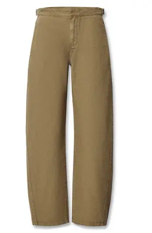 Rag & Bone Vito Barrel Leg Canvas Pants - Gold