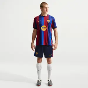 Nike Fc Barcelona 2026/27 Stadium Home Replica Soccer Shorts - Blue