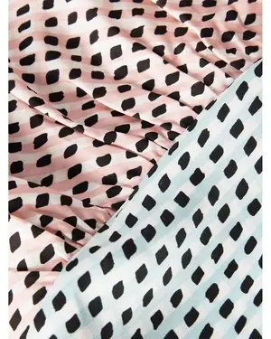 Whistles Graphic Check Cowl Neck Midi Dress