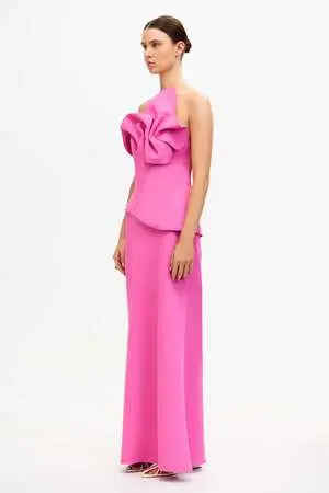 Acler Esher Maxi Dress With Detachable Skirt - Bubblegum