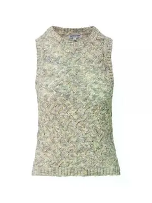 Veronica Beard Jerrel Pointelle-knit Top - Neutrals