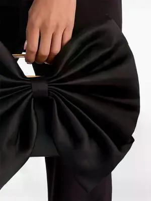 Alice + Olivia Raven Clutch Bag With Bow Detail And Top Handle