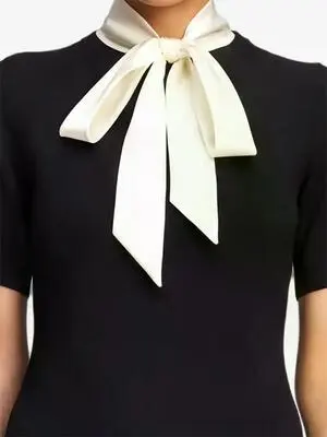 Cinq À Sept Janis Pussy-bow Mini Dress - Black