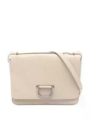 Burberry D-ring Leather Shoulder Bag - Neutrals