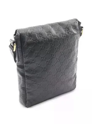 Gucci Guccissima Leather Shoulder Bag - Black