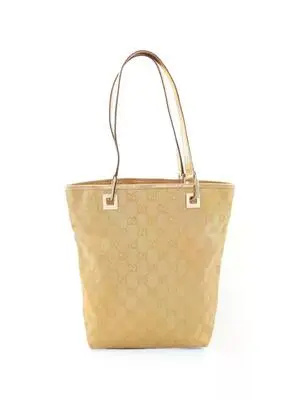 Gucci Gg Canvas Tote Bag - Gold
