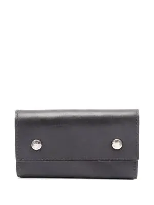 Hermès Calf Leather Key Case With Silver-tone Hardware - Black