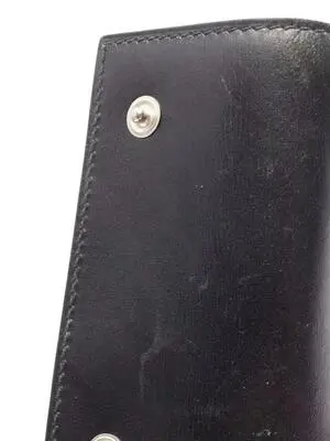 Hermès Calf Leather Key Case With Silver-tone Hardware