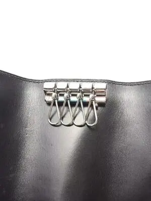 Hermès Calf Leather Key Case With Silver-tone Hardware