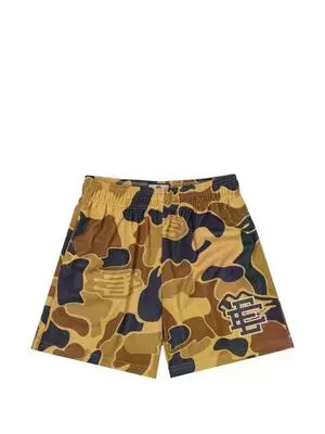ERIC EMANUEL Camouflage-print Track Shorts - Brown