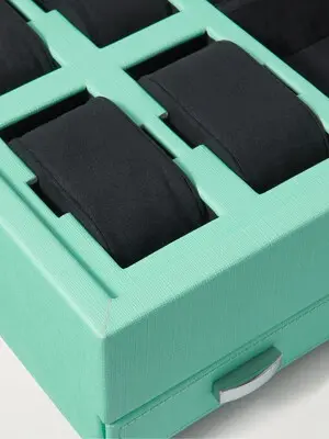 Wolf Porter Cross-grain Vegan Leather Watch And Jewellery Box
