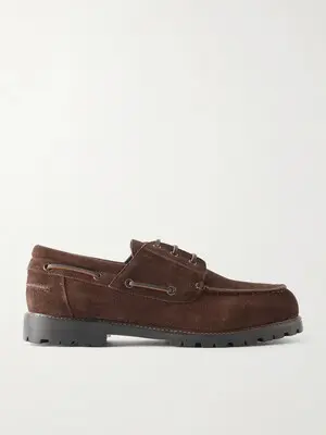 Studio Nicholson Suede Lace-up Boat Shoes