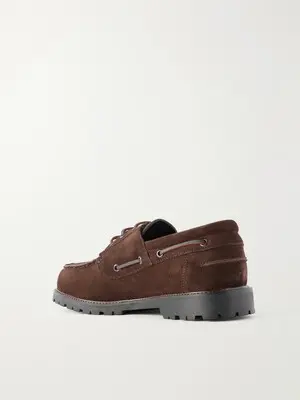 Studio Nicholson Suede Lace-up Boat Shoes