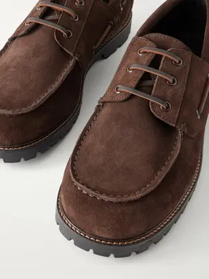 Studio Nicholson Suede Lace-up Boat Shoes