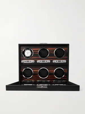Wolf Roadster Full-grain Vegan Leather Six-piece Watch Winder