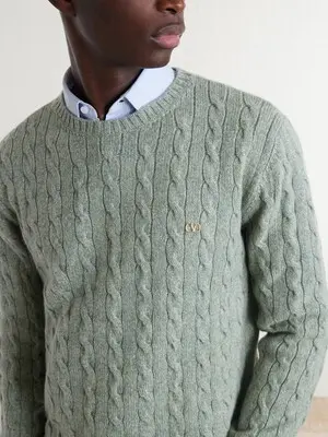 Valentino Garavani Vlogo Embellished Virgin Wool Sweater