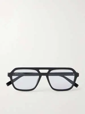 Saint Laurent Aviator-style Acetate Sunglasses - Black