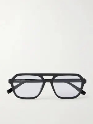 Saint Laurent Aviator-style Acetate Sunglasses - Black
