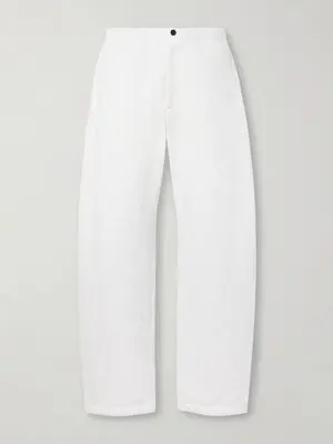 Sacai Straight-leg Cotton-jersey Sweatpants - Gray