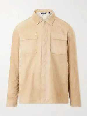 Peter Millar Featherweight Suede Jacket - Brown