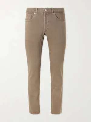 Peter Millar Fairfield Straight-leg Garment-dyed Jeans - Brown