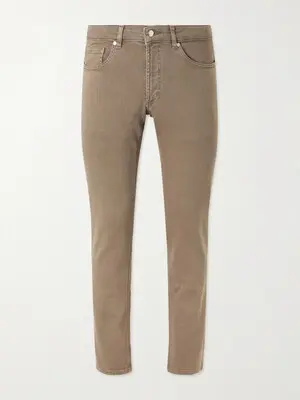 Peter Millar Fairfield Straight-leg Garment-dyed Jeans - Brown