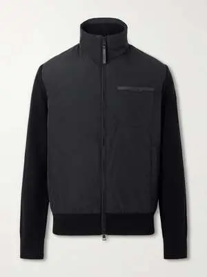 Moncler Wool And Cashmere-blend Full-zip Cardigan - Black