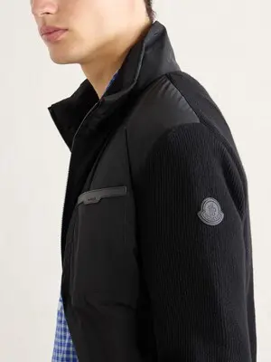 Moncler Wool And Cashmere-blend Zip-up Cardigan