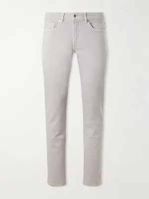 Peter Millar Fairfield Straight-leg Garment-dyed Jeans - Gray
