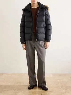 Moncler Mayaf Hooded Plush-trimmed Quilted Shell Down Jacket