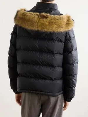 Moncler Mayaf Hooded Plush-trimmed Quilted Shell Down Jacket