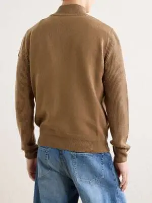Moncler Wool-cashmere Blend Zipped Cardigan