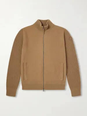 Moncler Wool-cashmere Blend Zipped Cardigan
