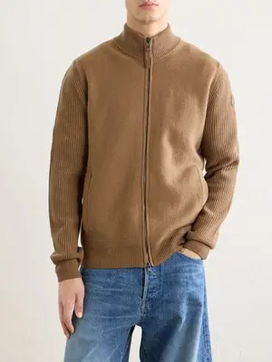 Moncler Wool-cashmere Blend Zipped Cardigan