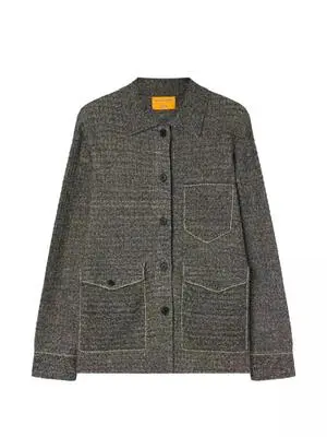 Guest In Residence Waffle-knit Patch-pocket Jacket - Grey