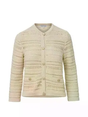 Veronica Beard Bellingham Open-knit Cardigan - Neutrals